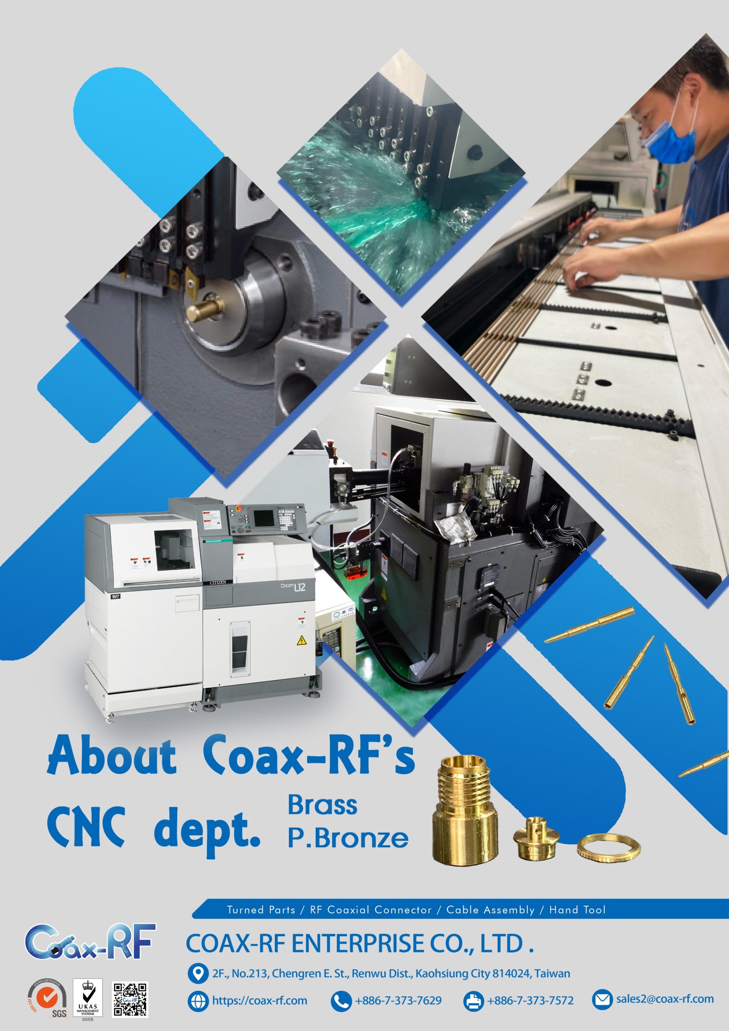 About Coax-RF’s CNC dept. - COAX-RF Enterprise Co., Ltd.